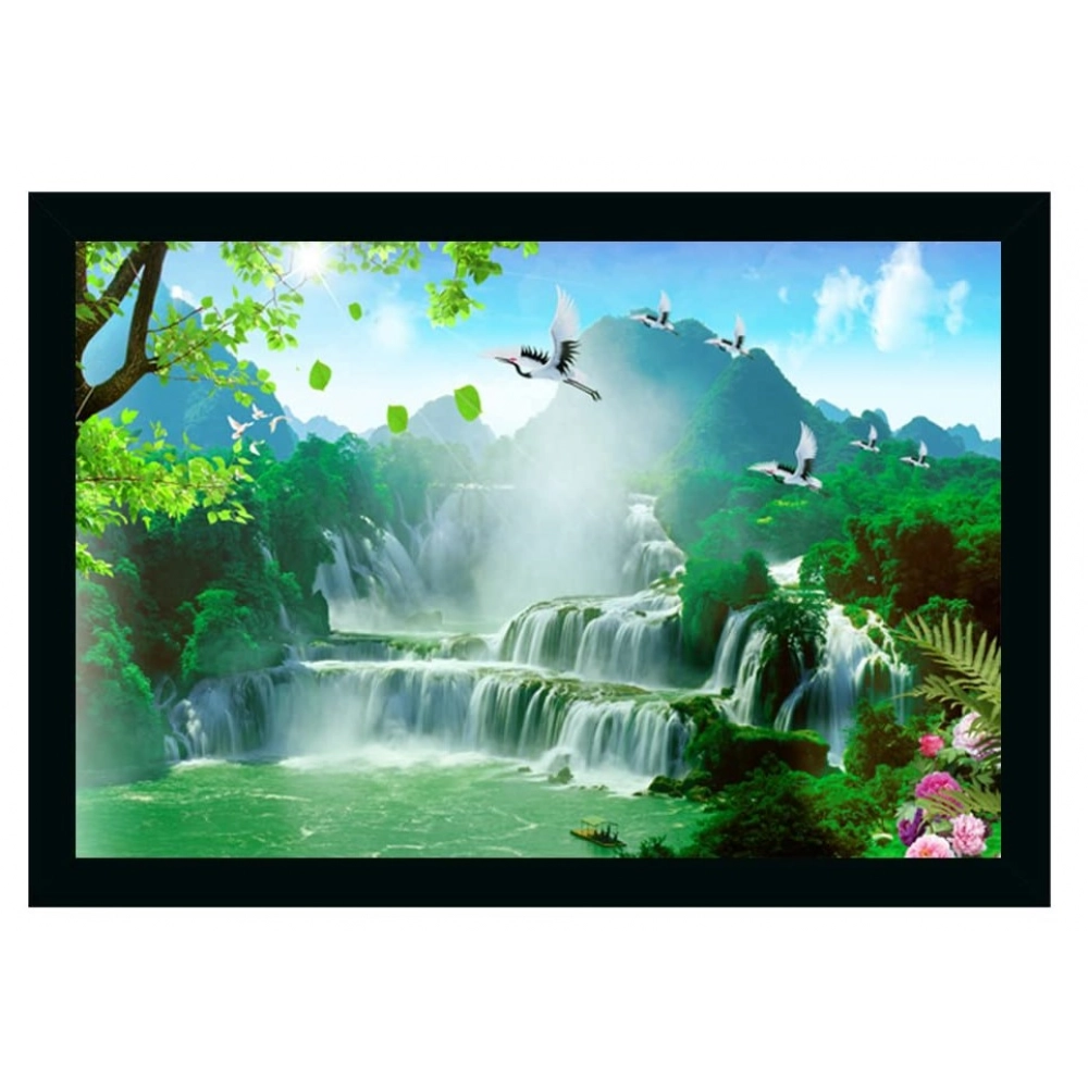Natural Scenery Painting With Synthetic Photo Frame (Multicolor) - YESOMI